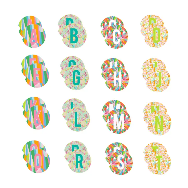 INITIAL CAR COASTERS – Southern Accents